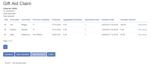 Gift Aid Claims – Gift Aid Recorder Support.