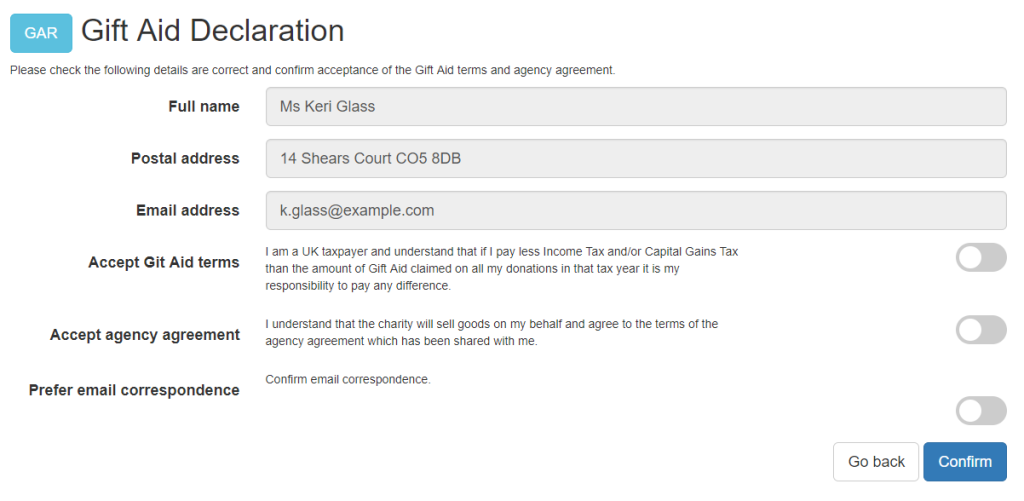 Gift Aid Recorder Retail – Gift Aid Recorder Support.
